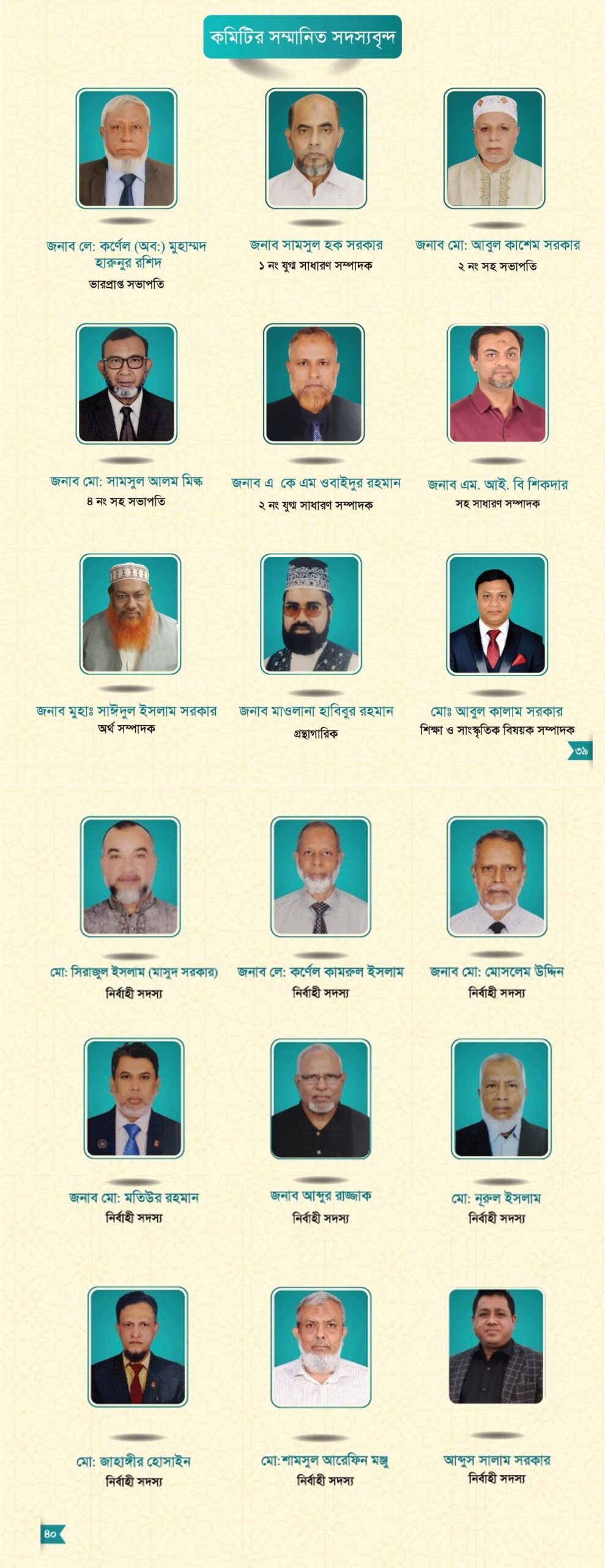 Committee Members list - Masjid - UCJME | Uttara Central Jame Masjid ...